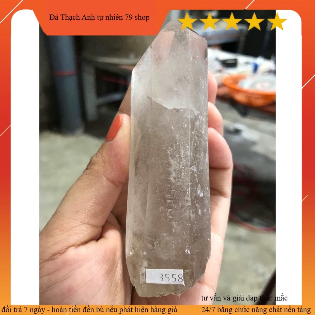 Polished smoky quartz pillar for high energy home decoration 10.5cm ...