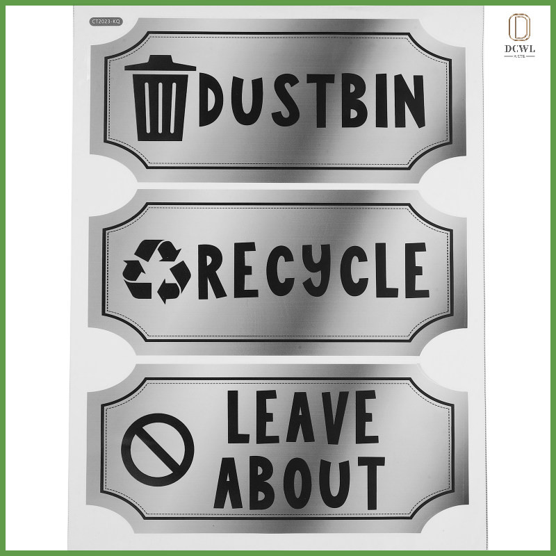Trash Can Stickers Label Signs Recycle Bin and Garbage Classification ...