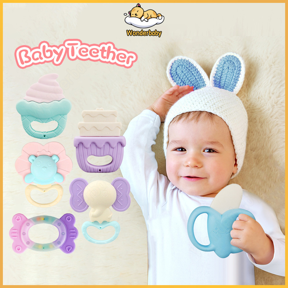 Wonderbaby Giraffe Teether Baby Soft Silicone Putting Baby Chewing Toy ...