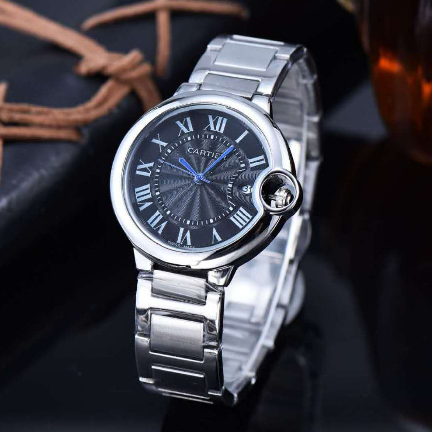 Cartier New Style Quartz Movement Fashion Simple Wristwatch Blue ...