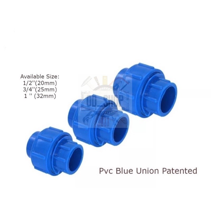 (Per Piece) PVC Blue Union Patente 1/2 '' 3/4 '' 1'' (20mm,25mm,32mm ...