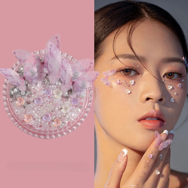 1Box Eyes Face Makeup Facial Decoration Patch Butterfly Diamond ...