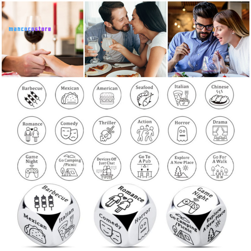 Portable Decision-making Dice Engraved Decision Dice Set Romantic Date ...