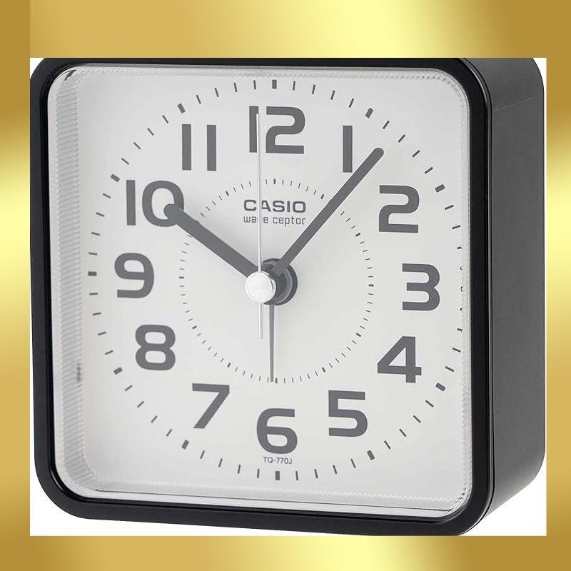 CASIO TQ-770J-1JF Black Radio-Controlled Alarm Clock with Analog ...