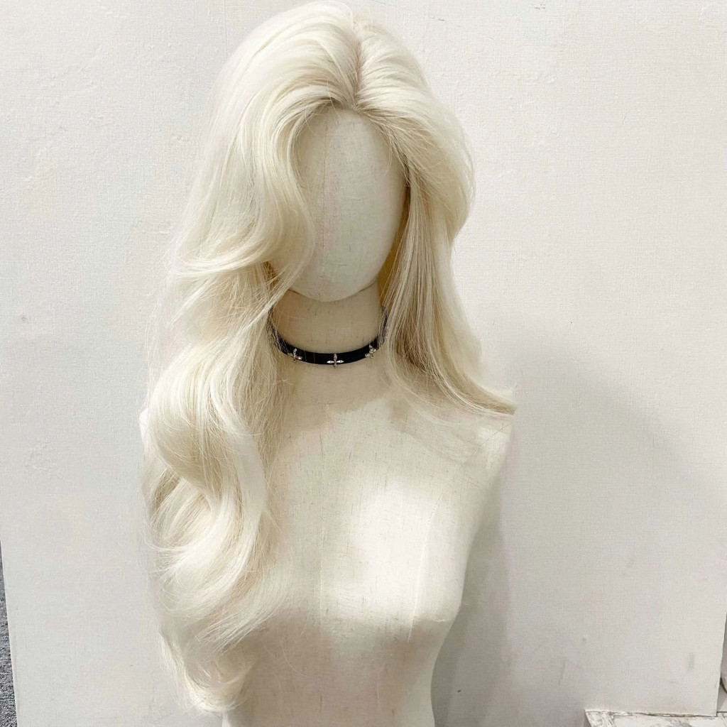 [PLatinum] W077 Forehead Lace Wig High Skull Top Layered PLatinum Big ...