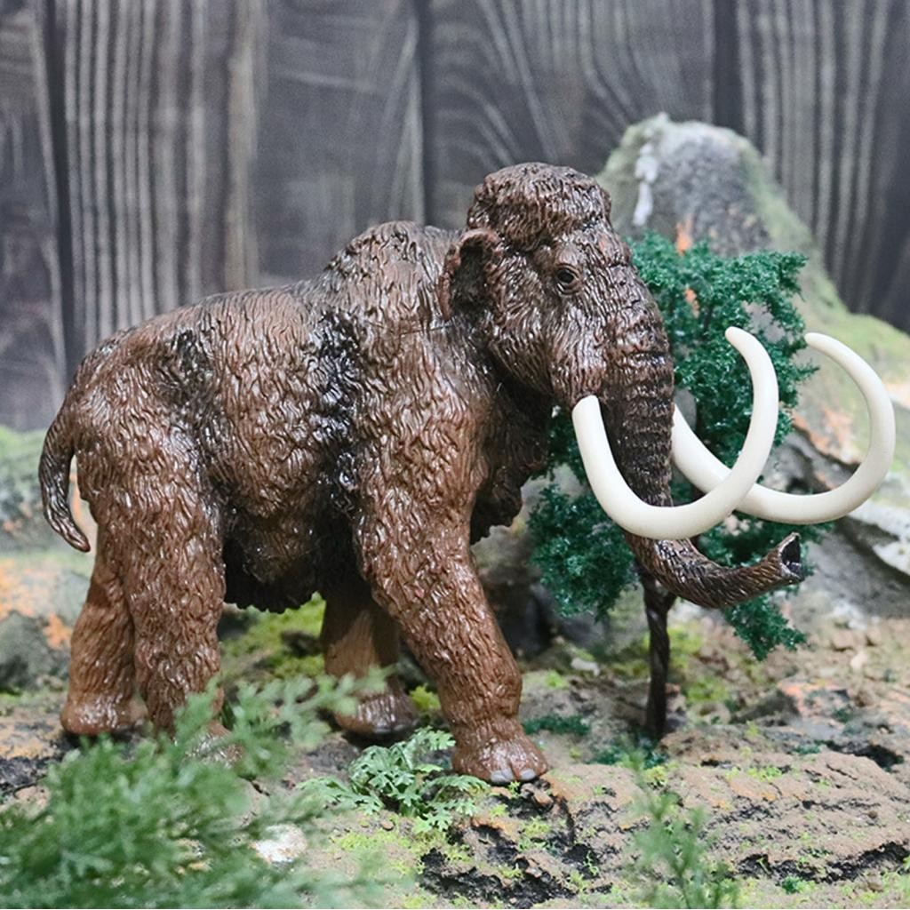 Henye Woolly Mammoth Figurine Animal Model Toy Plastic Material Secure ...