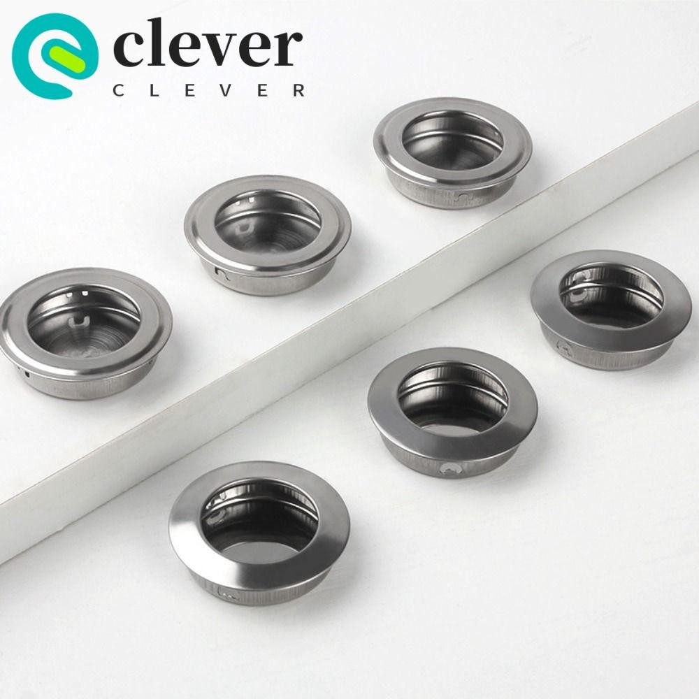 CLEVER Door Handles, Round Hidden Door Knobs, Stainless Steel Concealed ...