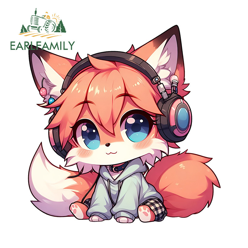 EARLFAMILY Cool DJ Furry Car Stickers Personality Motorcycle Bumper ...