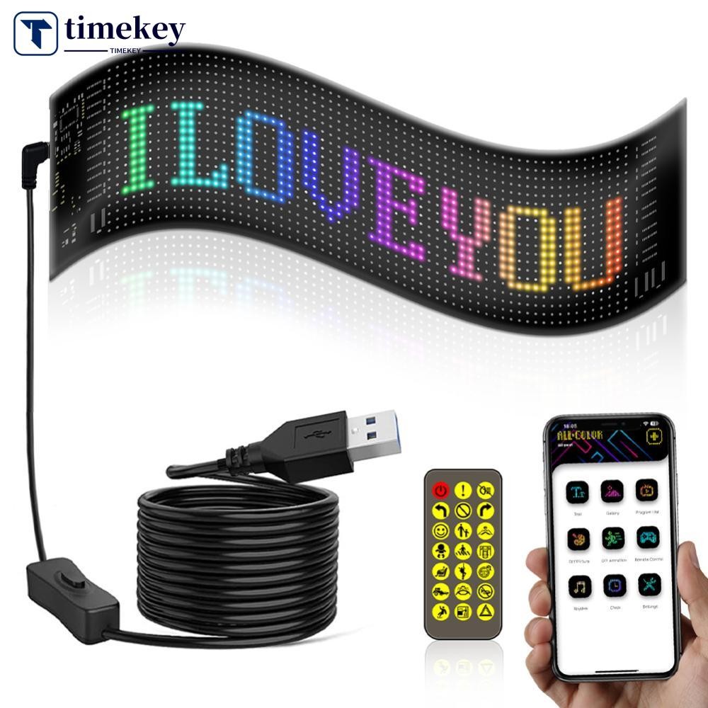 TIMEKEY RGB Car LED Matrix Pixel Panel DIY LIghting Graffiti Scrolling ...