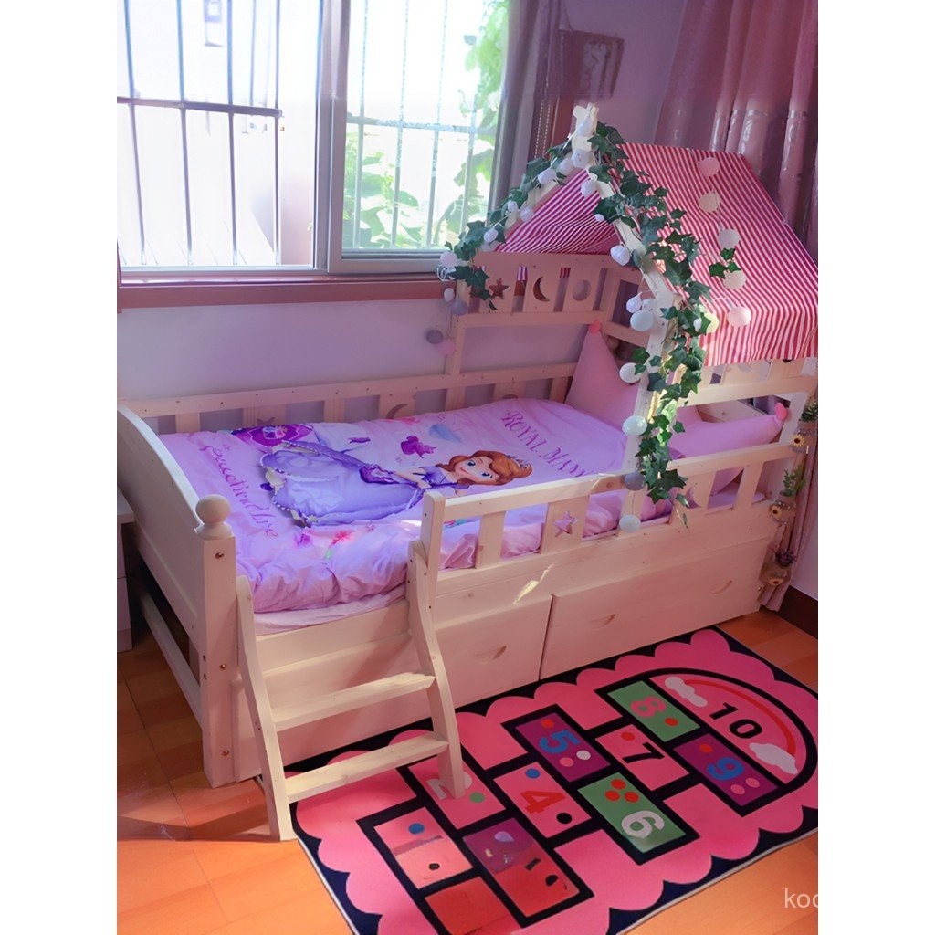 Solid Wood Children's Bed Girl Princess Dream Castle Bed Girl Treehouse ...