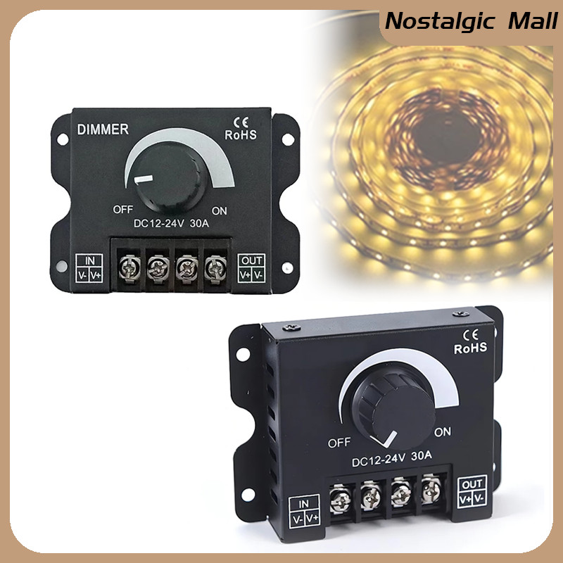 12V/24V 30A LED Strip Dimmer Knob Switch Brightness Adjustment ...