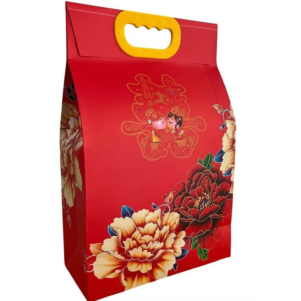 Red Universal Festive Kraft Paper Wedding Rice Gift Bag Rice Flower ...