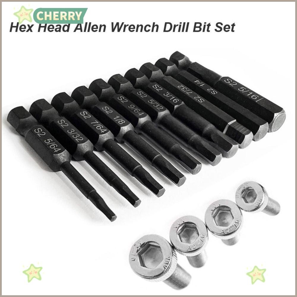 CHERRY3 10PCS Allen Wrench Drill Bit Set, Quick Release Shank 1/4 ...