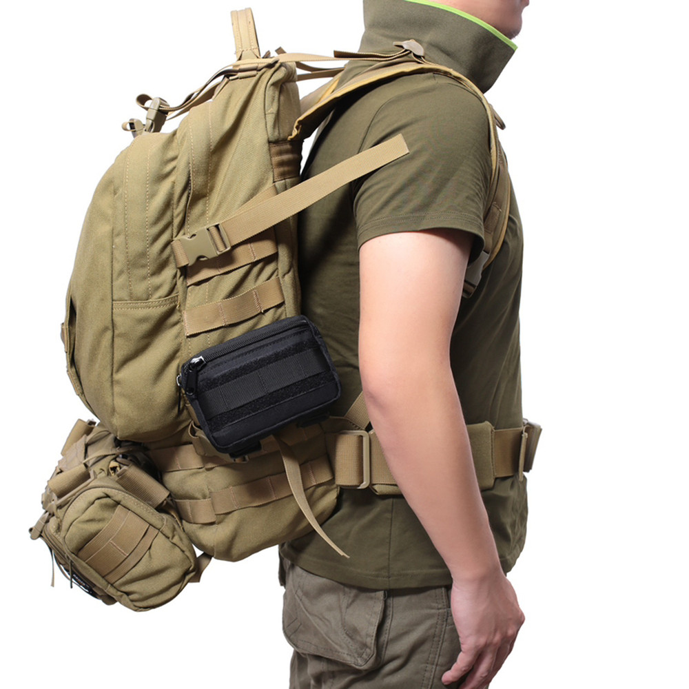Tactical Edc Pack Molle Hip Pouch Double Layer Oxford Utility Bag For ...