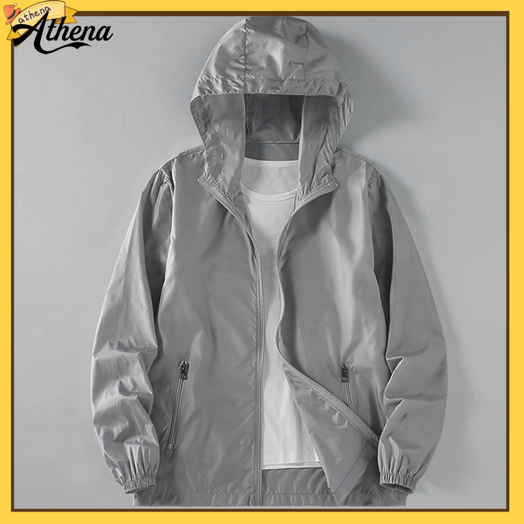 AT| Men's Summer Sun Protection Hooded Jacket with Anti-uv Technology ...