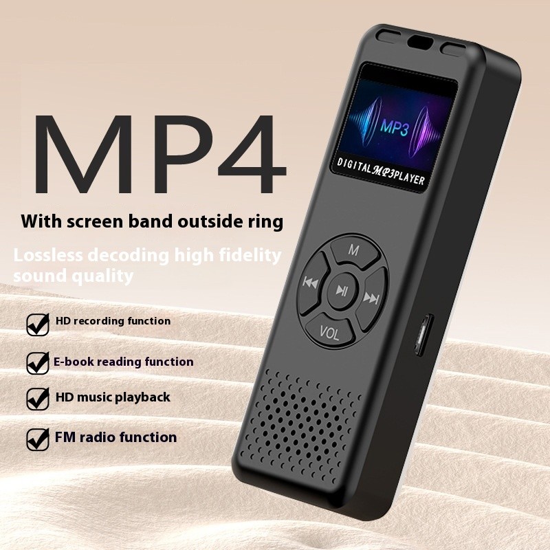 MP3/MP4 Walkman Player with Screen Bluetooth Recording Pen FM Music ...