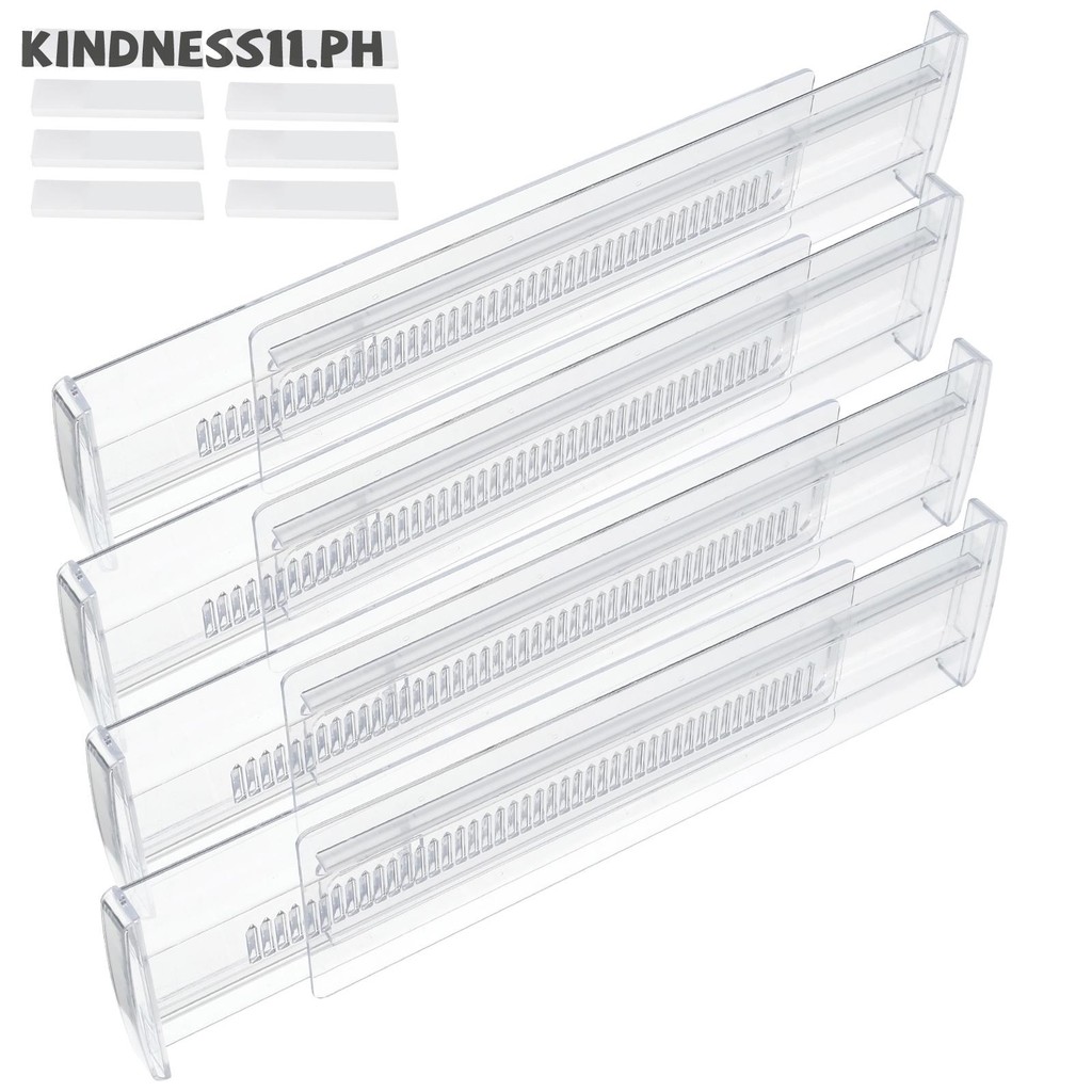 4Pack Drawer Dividers 11.3in-19.7in Adjustable Drawer Organiser Divider ...
