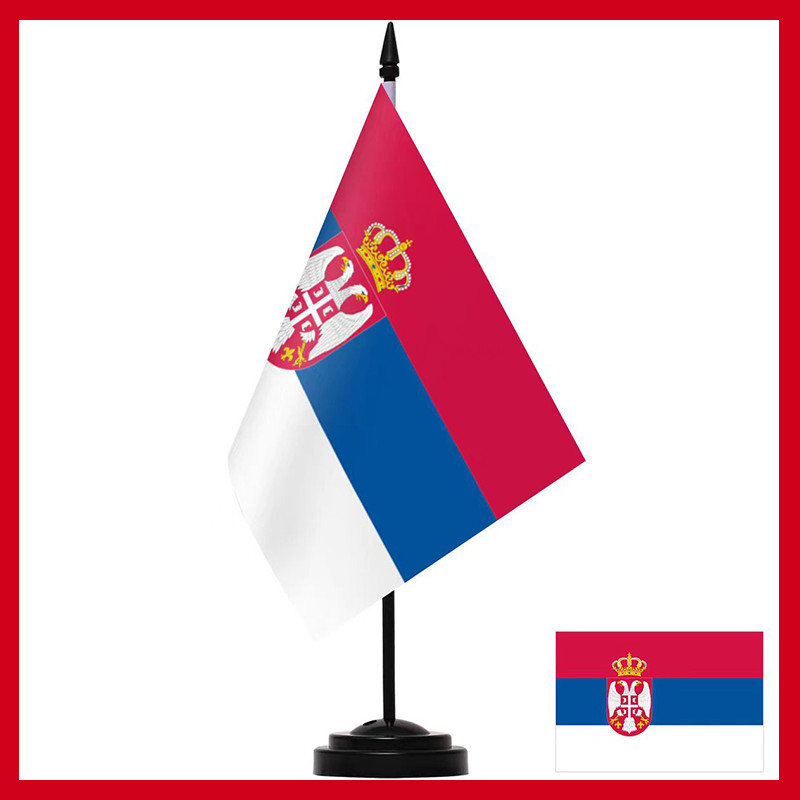 Serbian Deluxe desk flag desktop set Flag of Serbia | Shopee Philippines