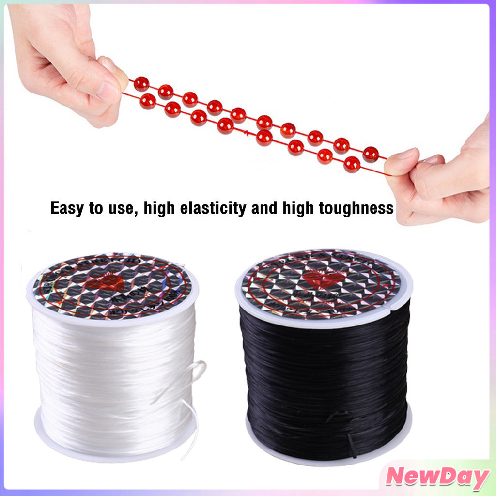 N.D Transparent Elastic Crystal Line Beading Cord String Wire Thread ...