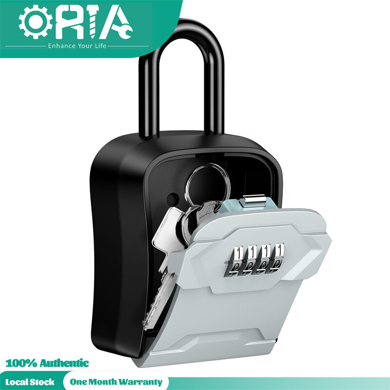 PP+ORIA Portable Combination Lockbox Wall-Mounted Key Storage Box for ...
