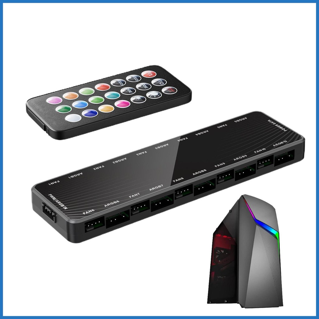 Rgb Computer Pc Case Fan Hub Pc Fan Hub Computer Argb Pwm Fans Splitter ...