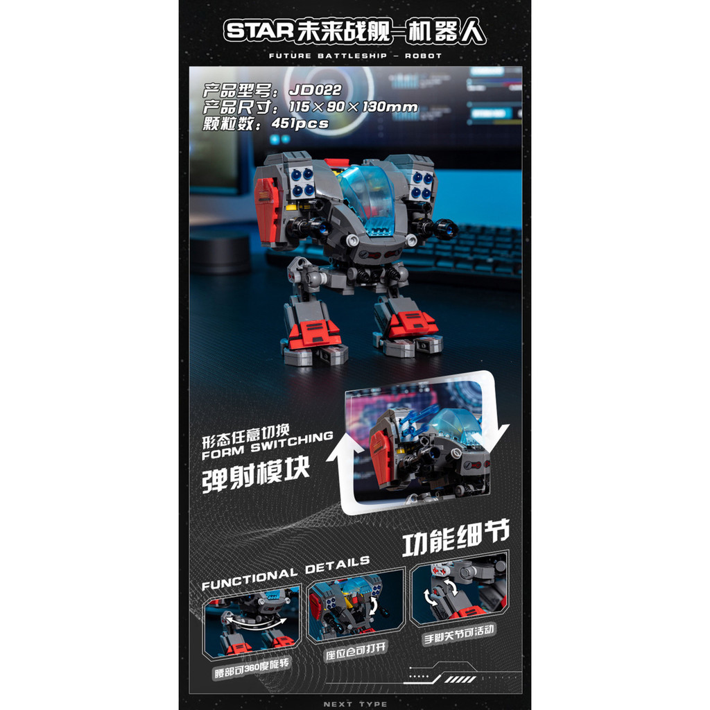 MOC High-tech Starcraftes Fighter Siege Tank Armored Robot Building ...