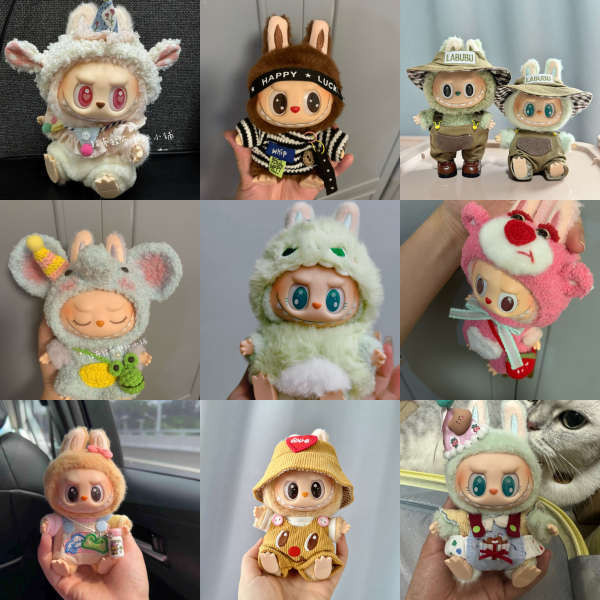 labubu clothes 17cm baby clothes labubu labubu sitting, sitting party ...