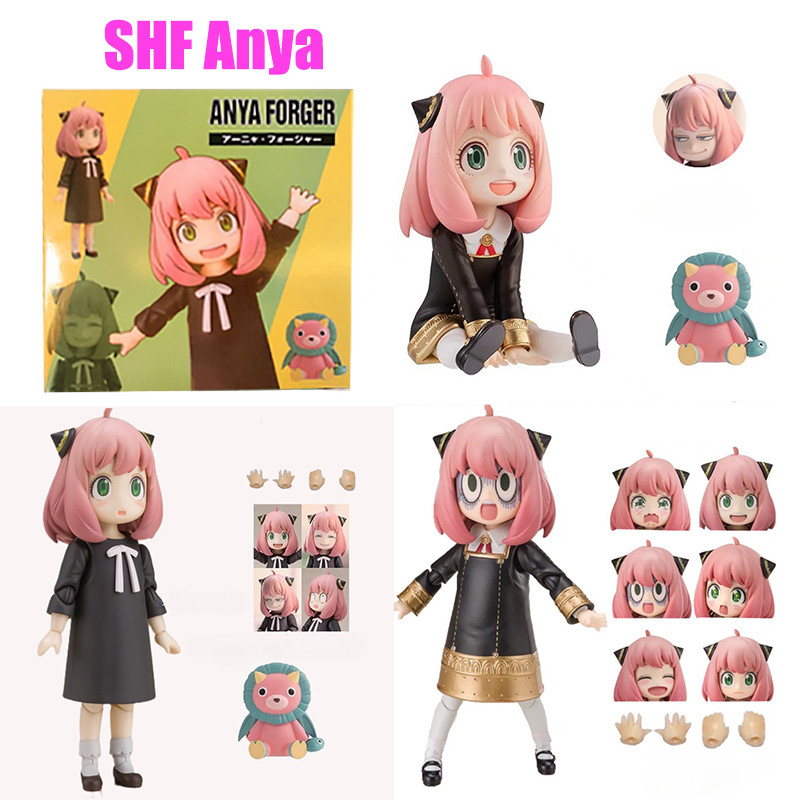 SPY×FAMILY Anya Forger Action Figure SHF Anya Face Changeable Model ...