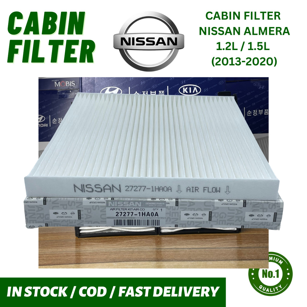 CABIN FILTER for NISSAN ALMERA 1.2L / 1.5L (2013-2020) (27277-1HA0A ...