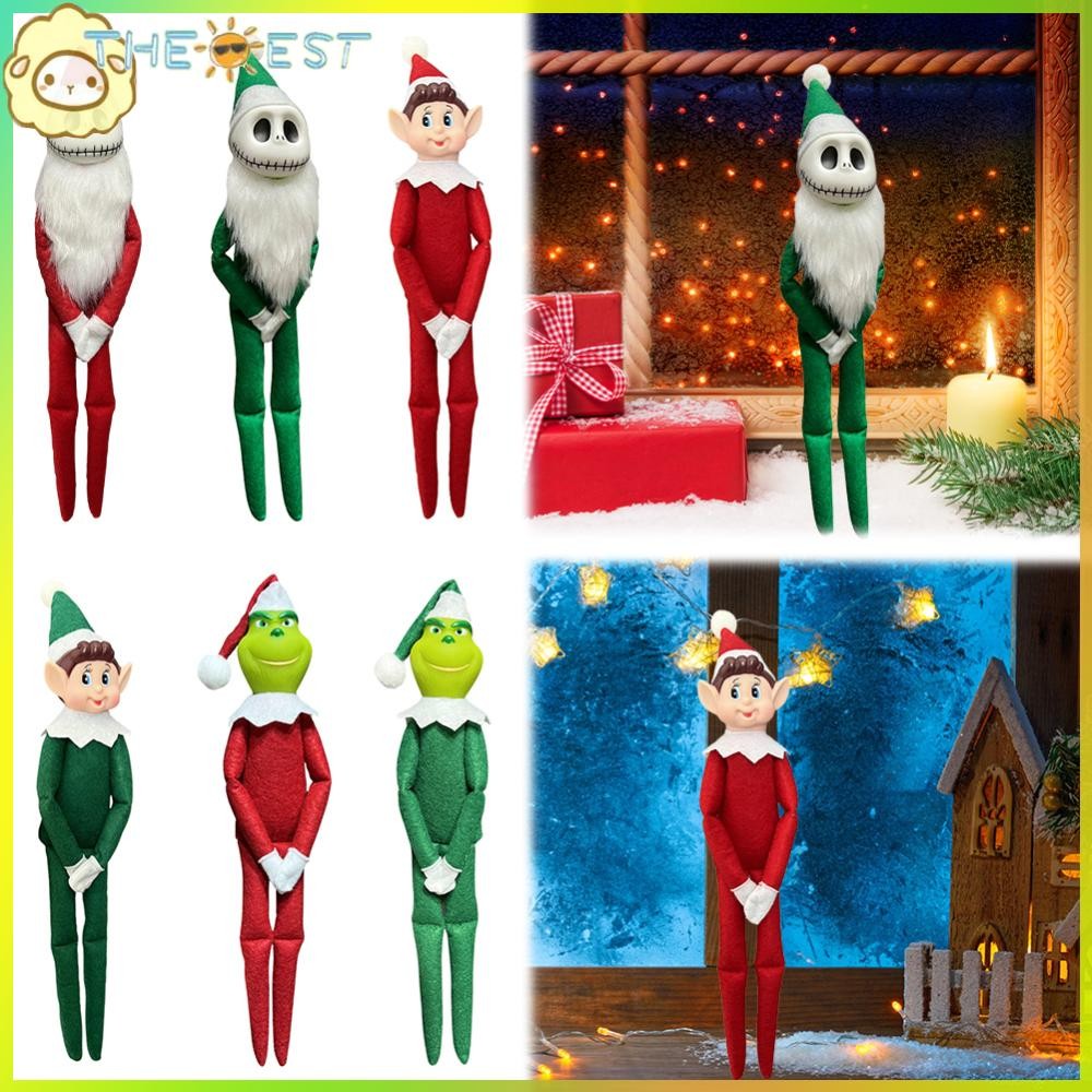 32cm Christmas Elf Doll for Kids Horror Hanging Ornament Mini Toy Elf ...