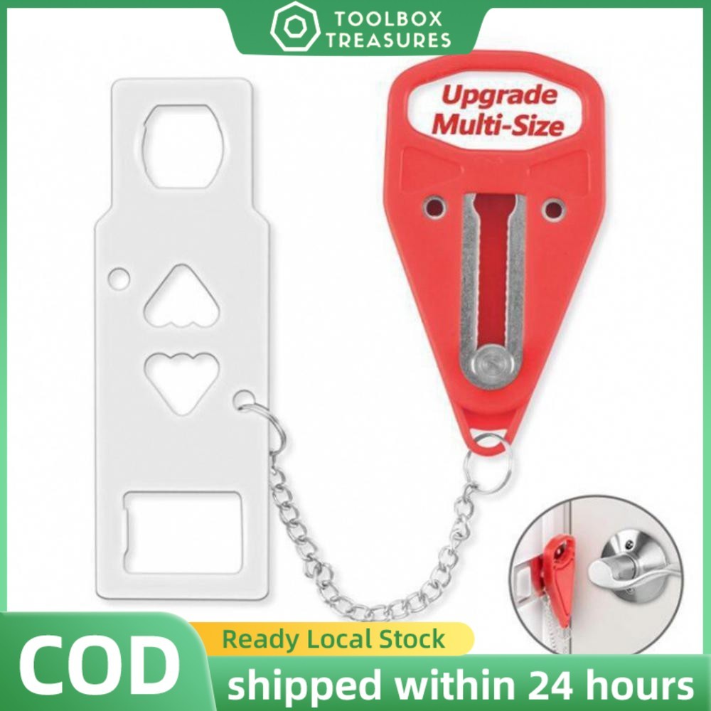 Hotel Security Home Room Lock Portable Metal Lock Double Hole Anti ...