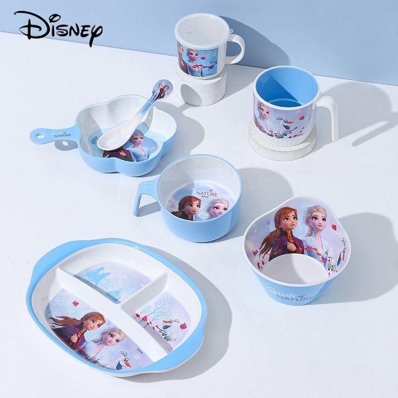 Disney Frozen Baby Tableware Set, Cartoon Square Melamine Plate for ...