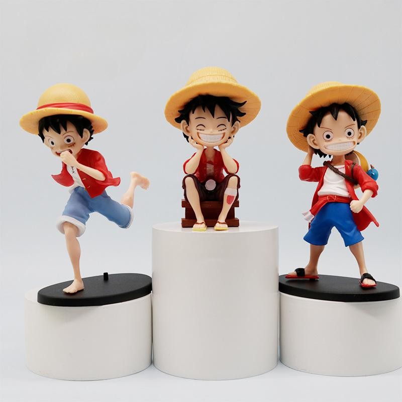COD PVC One Piece Handmade GK Luffy Q Version Childhood Running and ...