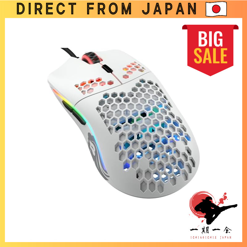 Glorious Model O Gaming Mouse White Wired Lightweight Gaming Mouse RGB ...