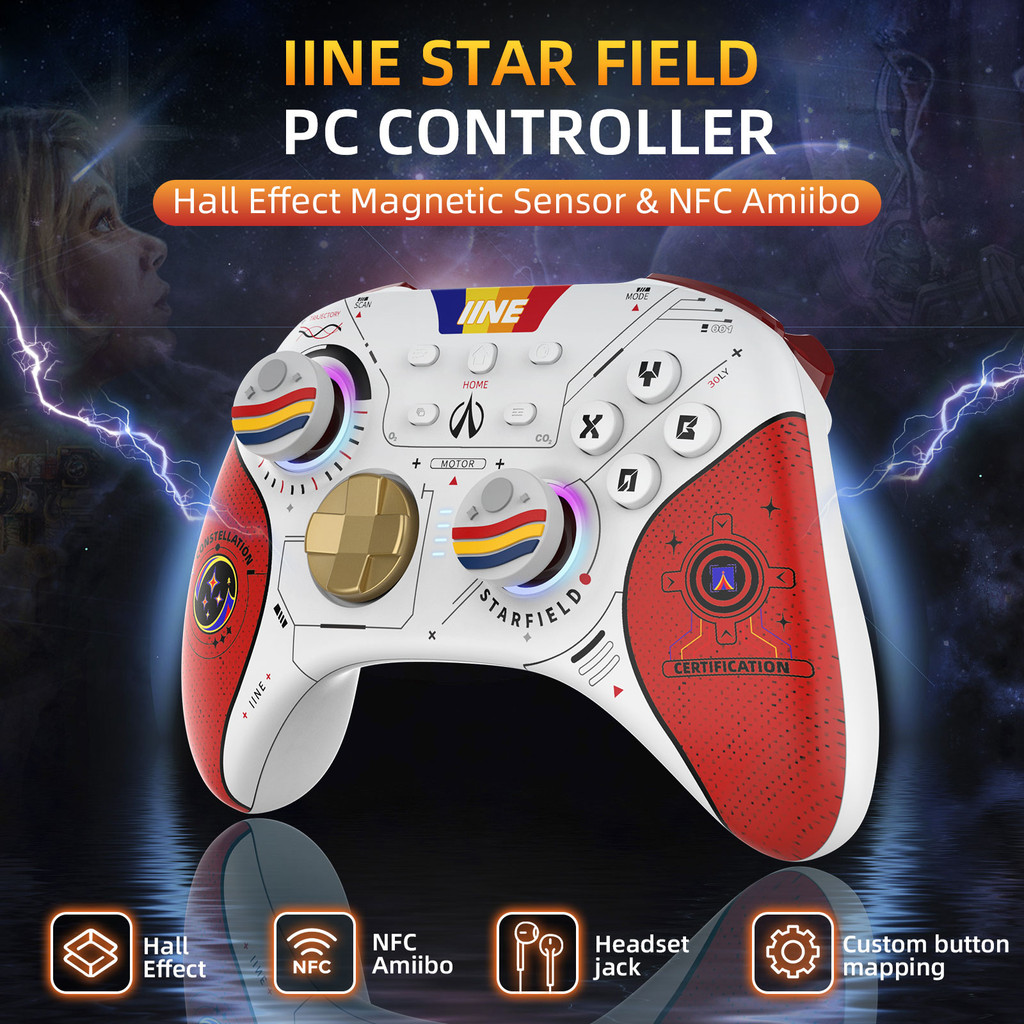 IINE L871 Star-Field PC Controller Hall Effect Joystick & NFC Amiibo ...