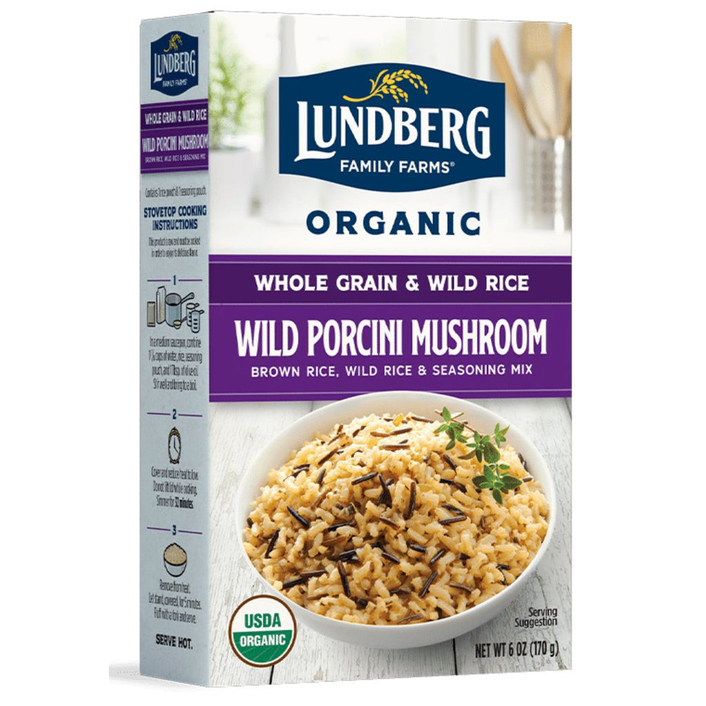 Lundberg Family Farms Organic Whole Grain & Wild Rice - Wild Porcini ...