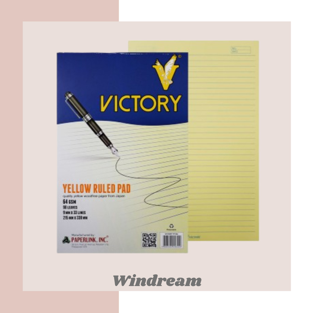 Victory Yellow Pad 90lvs 60gsm per pad | Shopee Philippines
