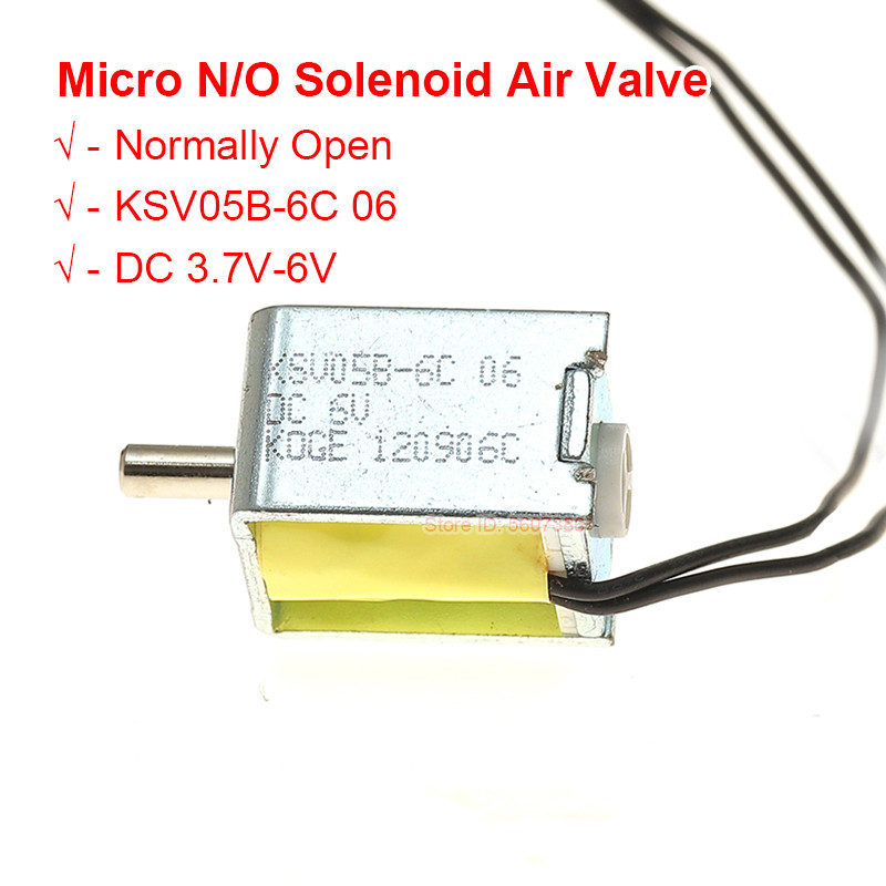 6V Mini Electromagnetic Solenoid Valves Normally Open Micro DC Exhaust ...