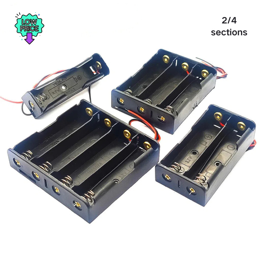 18650 battery box 18650 battery holder 2/4 cells 18650 storage box ...