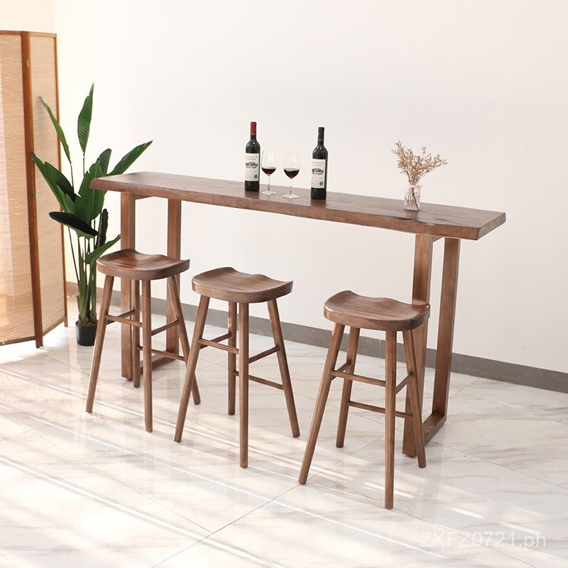 Solid Wood Bar Counter Bar Table I1Wall Bar Counter Milk Tea Shop ...