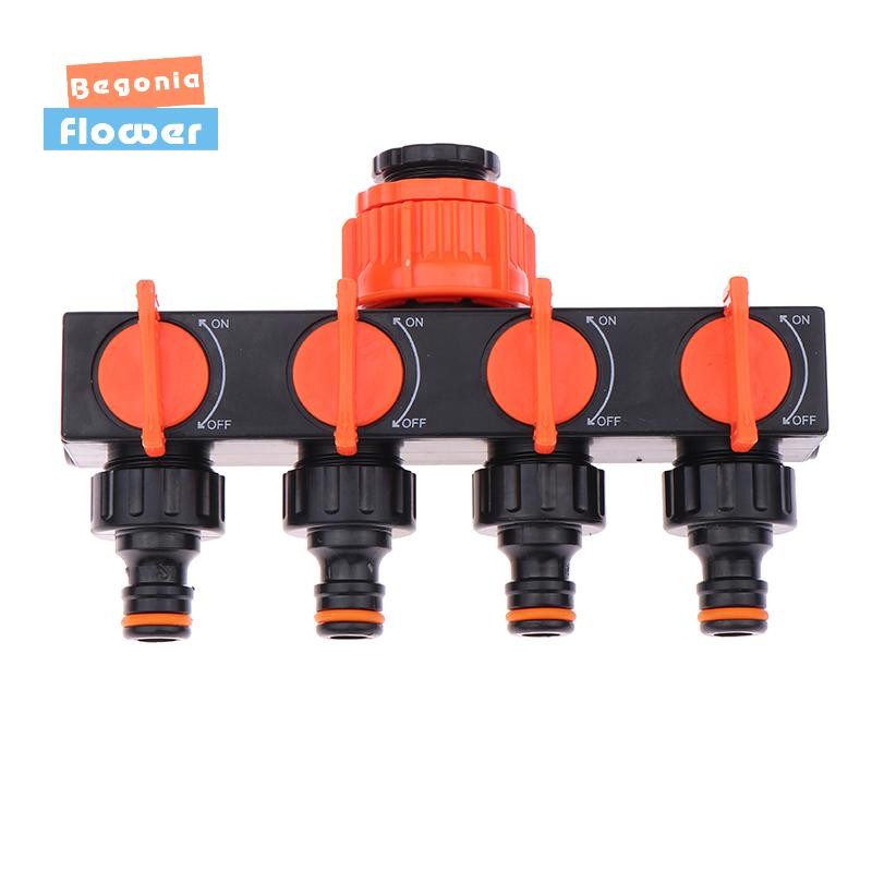 Begonia Flower 1PCS Diverter 4-way Faucet Water Distributor With Switch ...