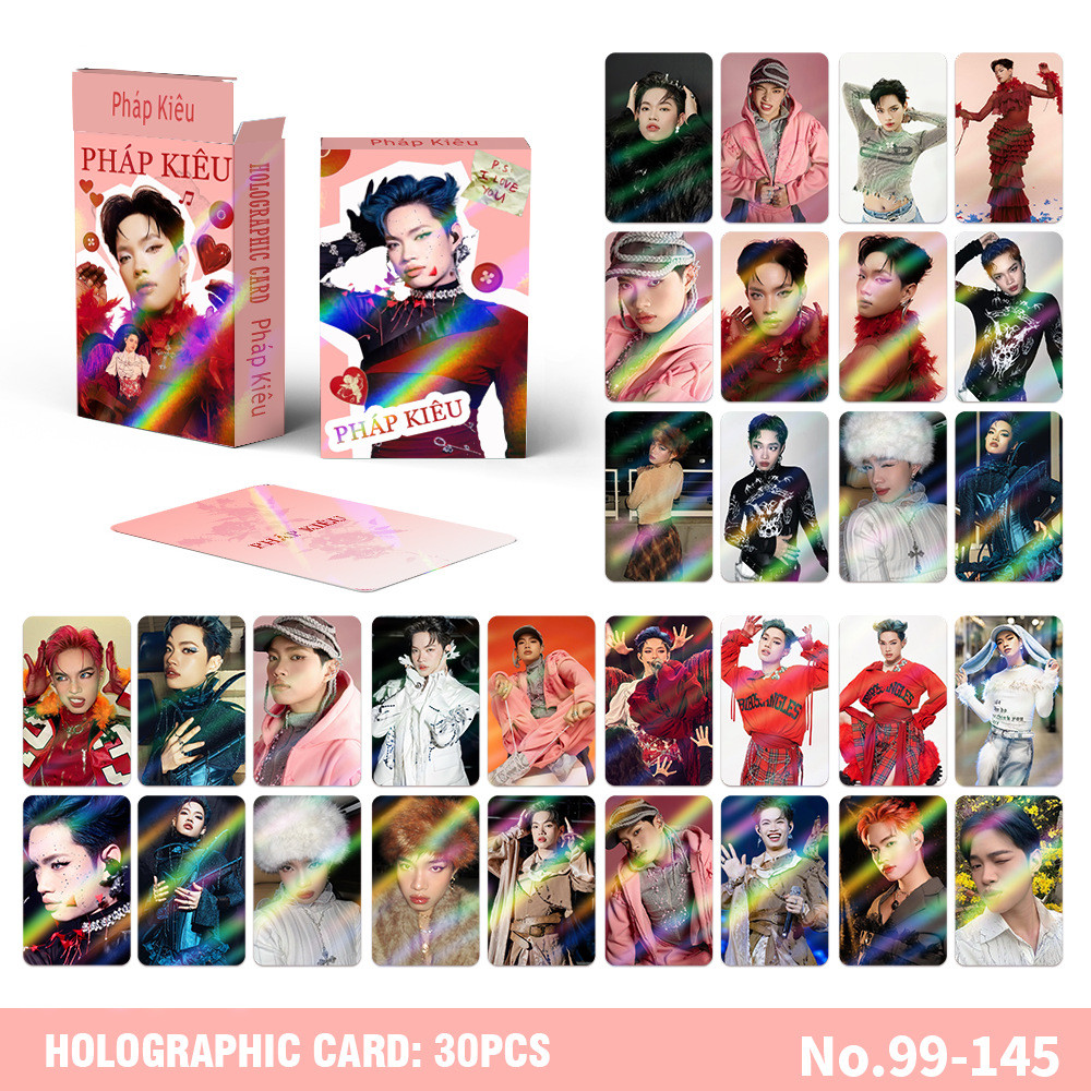 30pcs GERDNANG Hieuthuhai Negav Laser Holographic Lomo Cards ...