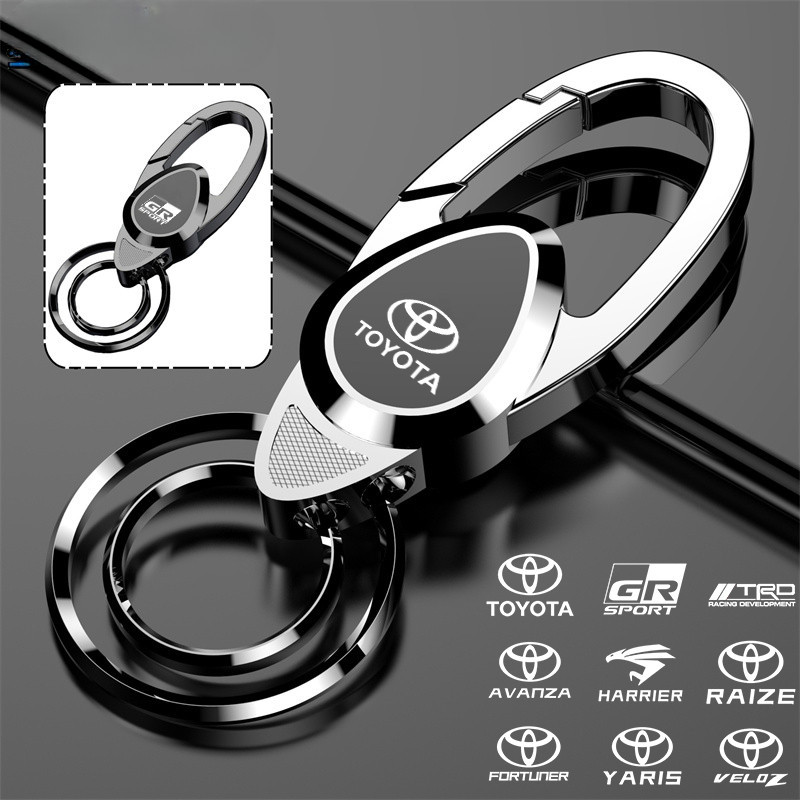 XM-Toyota Metal Car Keychain Motorcycle Key Holder High-end Hanging Key ...