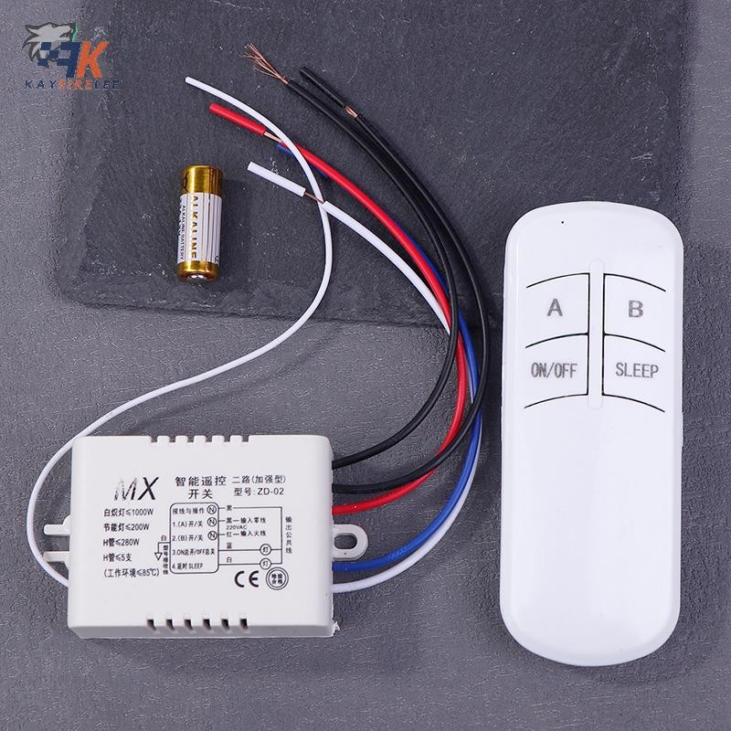(KFL) Wireless Remote Control Light Switch 220V Receiver Transmitter ON ...