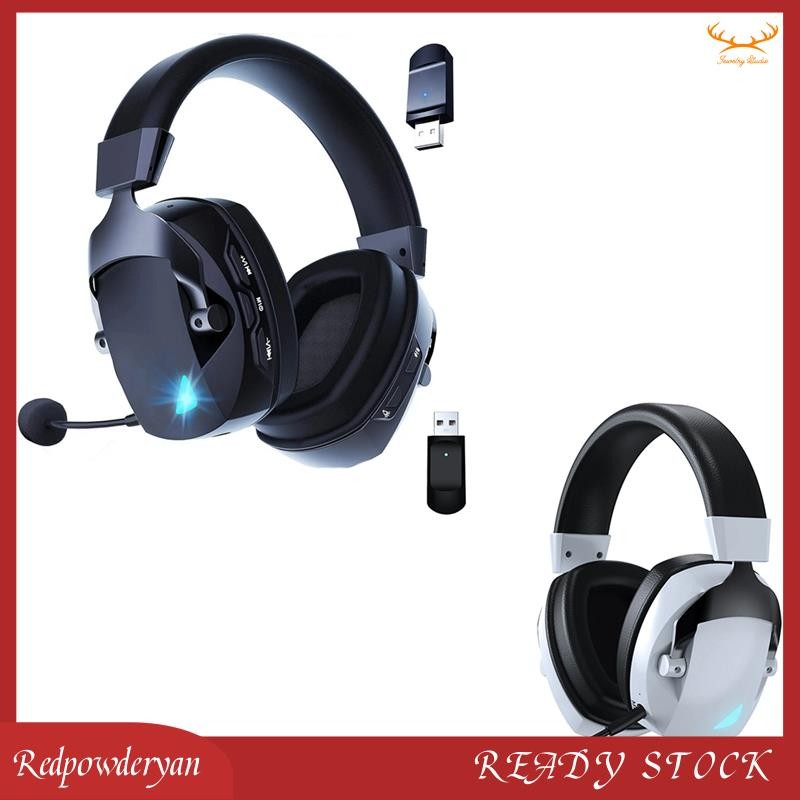 (Stock) Wireless Gaming Headset with Mic 2.4G Bluetooth Headphone USB 3 ...