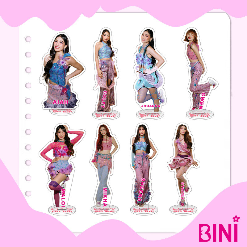 BINI girl group double-sided acrylic humanoid stand GWEN SHENA desktop ...