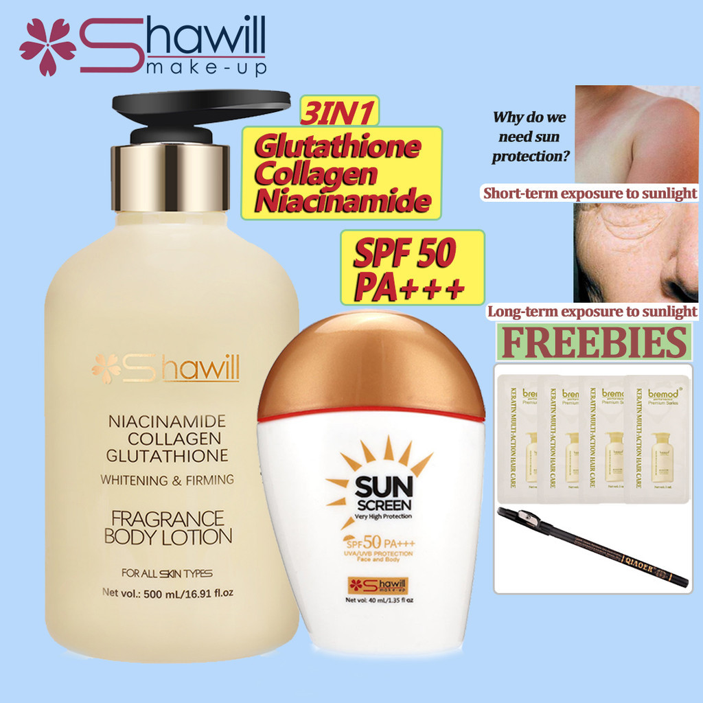 Shawill Sakura Body Lotion Glutathione Collagen Niacinamide Whitening ...