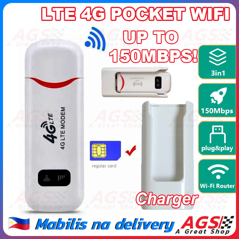 Wireless 4G LTE WiFi Router Modem Universal SIM Card 150Mbps USB Mini ...