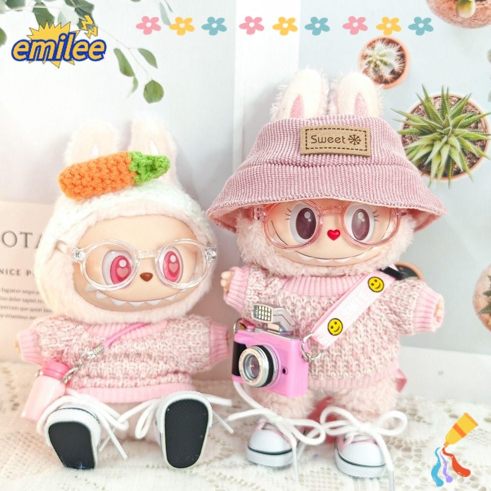 EMILEE Labubu Doll Clothes, Cartoon Sit and Party Labubu Sweater, Cute ...