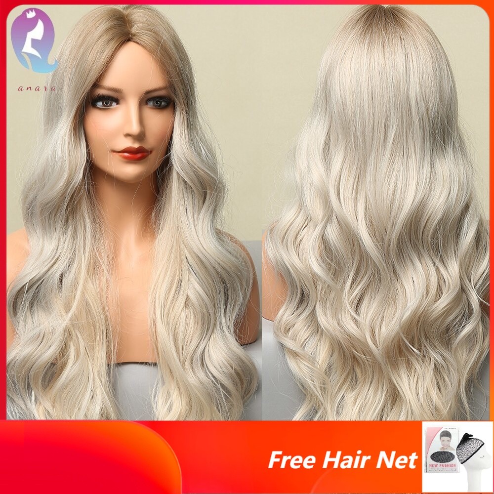 Wig for women hair extensions human hair Wavy Long Curly Hair Natural ...